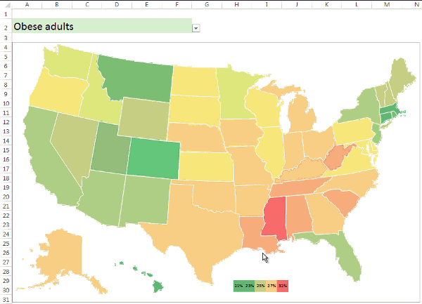 Excel 2007 Us Map Chart Excel Maps With E Maps The Best Mapping